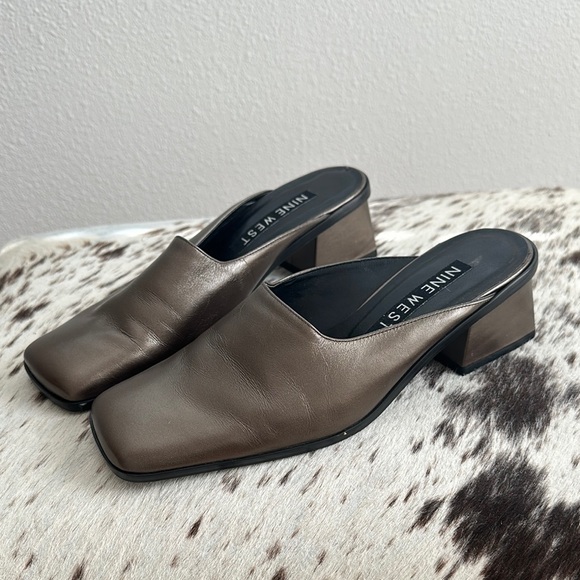 Nine West | Shoes | Vintage Nine West Square Toe Mules | Poshmark